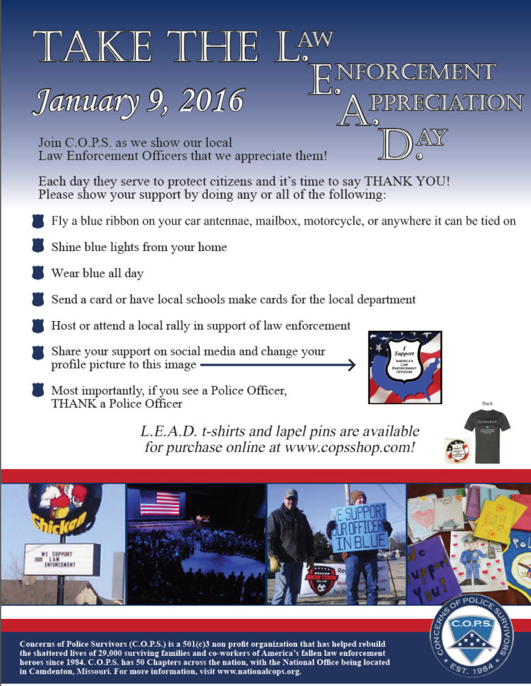 National Law Enforcement Appreciation Day - California Statewide Law Enforcement Association